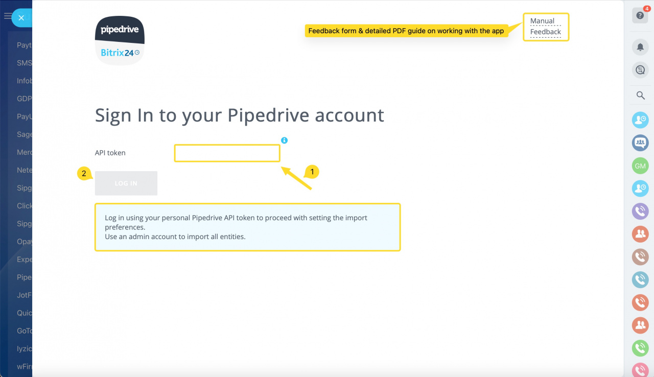 Pipedrive migration app